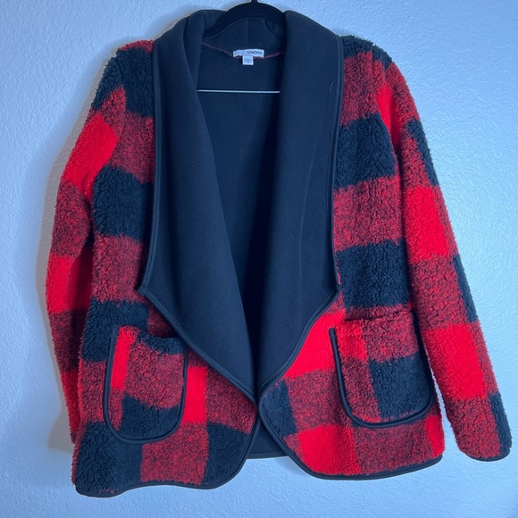 Sonoma | Sweaters | Nwt Sonoma Buffalo Plaid Balck And Red Sherpa ...